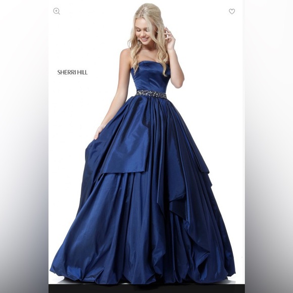 Sherri Hill | Dresses | Sherri Hill Size 8 Beautiful Strapless Navy ...